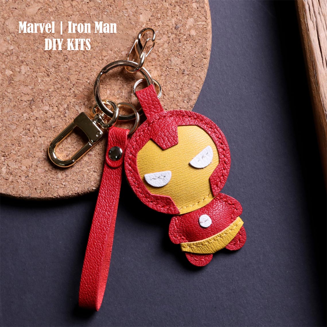 Iron Man Leather Keychain DIY Kit | Unique Gift DIY Keychains – POPSEWING®